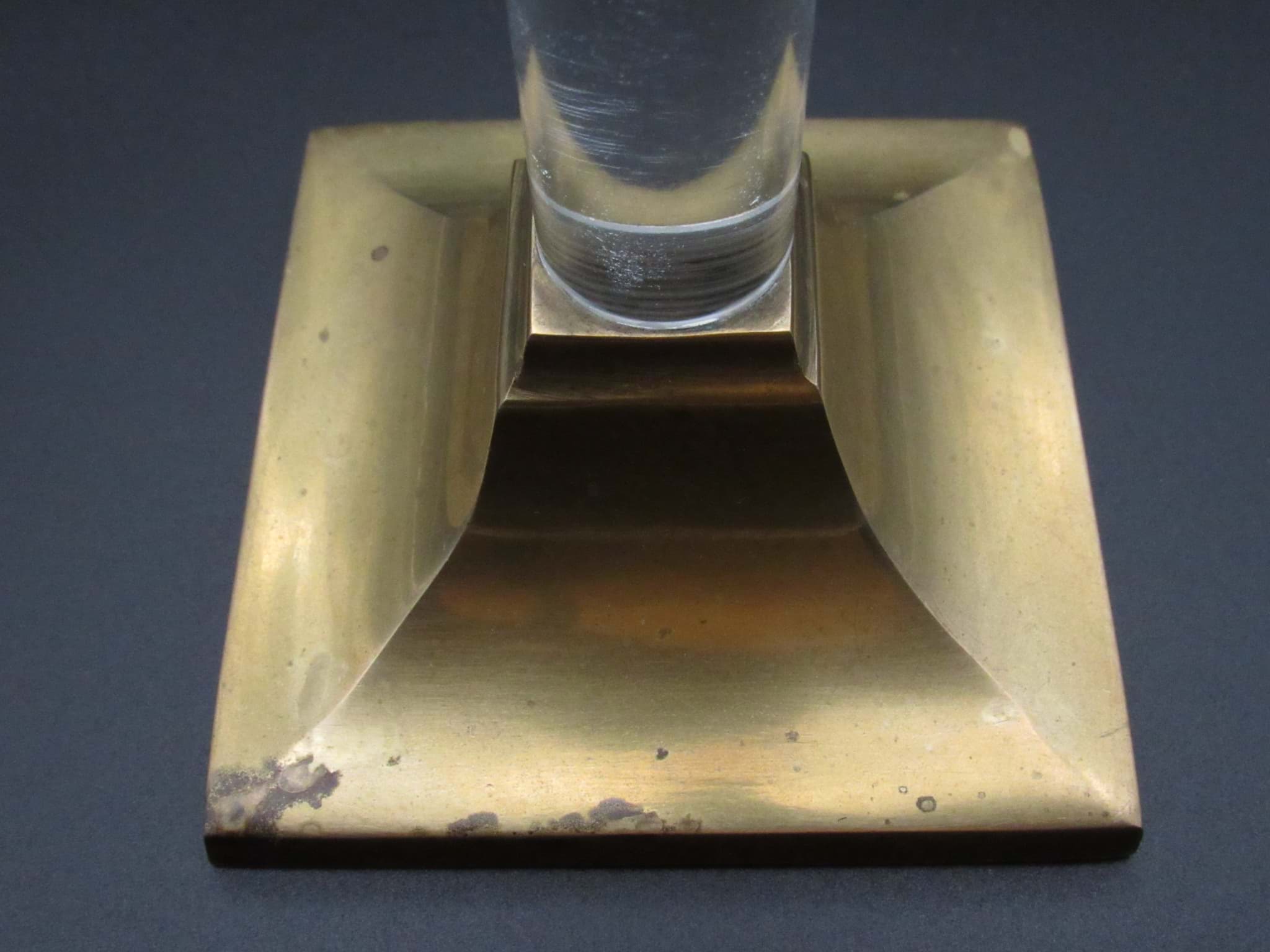 Empire Stil Kerzenständer, Messing & Acryl, 20. Jhd., Antikstil ★ sofort kaufen bei uns im ...